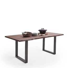 Pharao24.de Esstisch Holztisch im Industry und Loft Stil 100 cm tief
