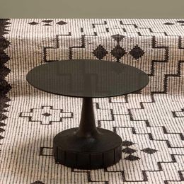 Pharao24.de Couchtisch Beistelltisch aus Glas und Massivholz