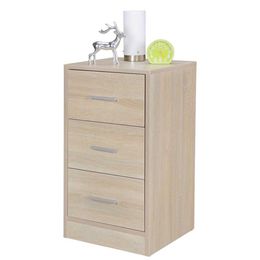 Pharao24.de Nachtkommode Boxspringbett 68 cm hoch drei Schubladen