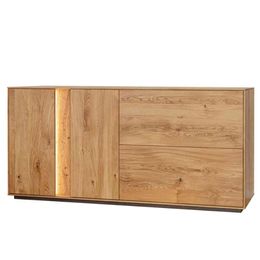 Pharao24.de Sideboard massiv ge&ouml;lt aus Wildeiche Massivholz LED Beleuchtung