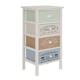 Pharao24.de Nachtkommode im Shabby Chic Design f&uuml;r Boxspringbett