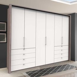 Pharao24.de Gleitt&uuml;ren Kleiderschrank mit acht Schubladen modern