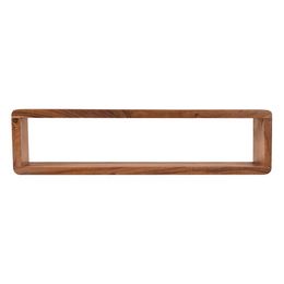Pharao24.de Wandregal aus Akazie Massivholz 80 cm breit