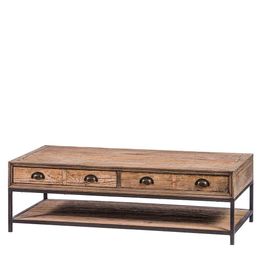 Pharao24.de Designercouchtisch in Eiche antik Recyclingholz 130 cm breit