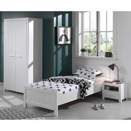 Pharao24.de Kinderzimmer Set in Wei&szlig; dreiteilig (dreiteilig)