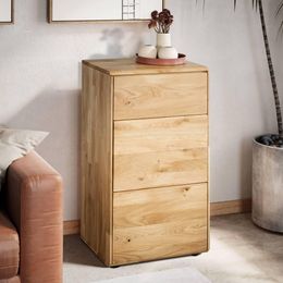 Pharao24.de Kommode Holzkommode aus Massivholz in Wildeichefarben