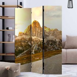 Pharao24.de Paravent alpin mit Berglandschaft Motiv Landhausstil