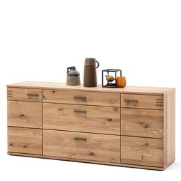Pharao24.de Wohnzimmer Sideboard in Balkeneiche Bianco furniert 180 cm breit
