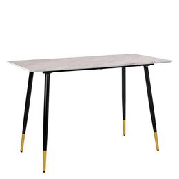 Pharao24.de Retro Stil Schreibtisch 110 cm breit Vierfu&szlig;gestell