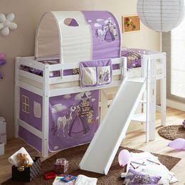 Pharao24.de M&auml;dchenbett mit Rutsche Prinzessin Design