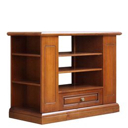 Pharao24.de TV Board mit Seitenregalen in Nussbaumfarben klassischen Stil