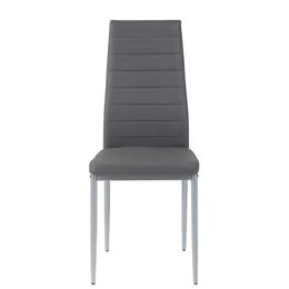 Pharao24.de Hochlehner in Grau Kunstleder 40 cm Sitztiefe (2er Set)