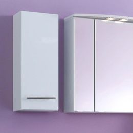 Pharao24.de H&auml;ngeschrank mit Melaminbeschichtung Wei&szlig; Hochglanz