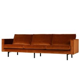 Pharao24.de Couch in Rostfarben Samtbezug