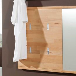 Pharao24.de H&auml;ngegarderobe mit Klapphaken Kernbuche Massivholz