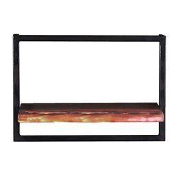 Pharao24.de Wohnzimmerregal aus Recyclingholz und Metall Wandmontage