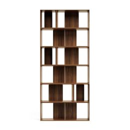 Pharao24.de Stapelregale modern in Nussbaumfarben 9 Elemente (neunteilig)
