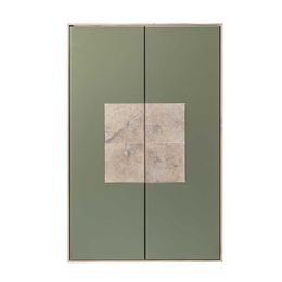 Pharao24.de H&auml;ngeschrank in Beton Grau und Buche wei&szlig; ge&ouml;lt 80 cm breit