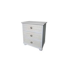 Pharao24.de Design Nachtkommode in Wei&szlig; Creme Shabby Chic