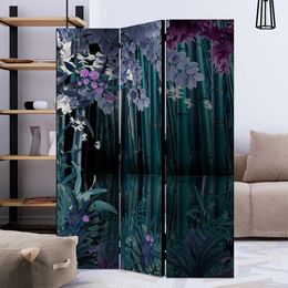Pharao24.de Trennwand Bunt mit Dschungel Motiv Leinwand F&uuml;llung