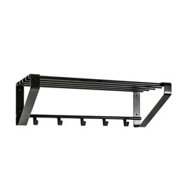 Pharao24.de Wandgarderobe in Schwarz Metall 65 cm breit