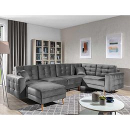 Pharao24.de Wohnlandschaft Ecksofa mit Schlaffunktion und Armlehnen