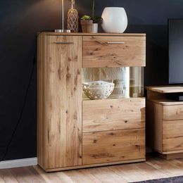 Pharao24.de Highboard in Eiche Bianco 90 cm breit