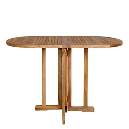Pharao24.de Gartentisch klappbar aus Teak Massivholz 75 cm hoch
