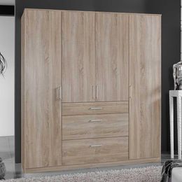 Pharao24.de Kleiderschrank Eiche S&auml;gerau Made in Germany 199 cm hoch