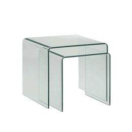Pharao24.de Zweisatztisch aus Sicherheitsglas Wangen-Gestell (zweiteilig)