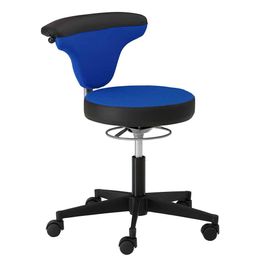 Pharao24.de Arbeitsdrehhocker mit gepolsterter R&uuml;ckenlehne Made in Germany