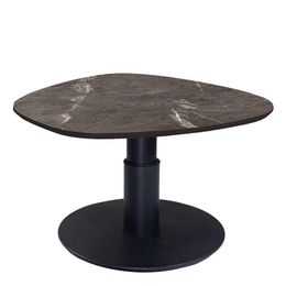 Pharao24.de Moderner Couchtisch h&ouml;henverstellbar Platte in Marmoroptik mit HPL Beschichtung