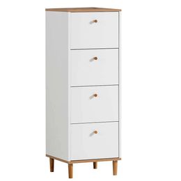 Pharao24.de Kommode Hochkommode mit vier Schubladen im Skandi Design