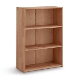 Pharao24.de Kleines Ordnerregal aus Buche Massivholz 112 cm hoch - 80 cm breit