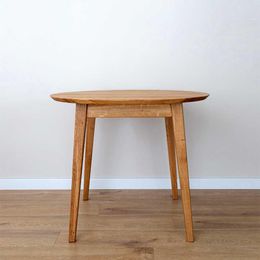 Pharao24.de Holztisch K&uuml;chentisch aus Eiche Massivholz ge&ouml;lt 90x75x90 cm Pharao24