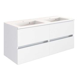 Pharao24.de Doppelwaschplatz in Wei&szlig; Made in Germany