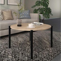 Pharao24.de Couchtisch Sofatisch in runder Form mit Vierfu&szlig;gestell