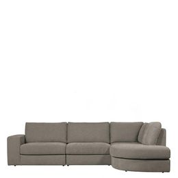 Pharao24.de Ecksofas Grau in modernem Design Armlehne links oder rechts