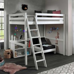 Pharao24.de Kinderzimmerm&ouml;bel Set in Wei&szlig; Kiefer Massivholz und MDF (dreiteilig)