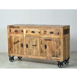 Pharao24.de Sideboard auf Rollen Industry Style