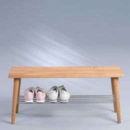 Pharao24.de Flurbank aus Wildeiche Massivholz 90 cm breit