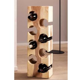 Pharao24.de Weinregal Standregal aus Massivholz in Mangoholz Naturfarben