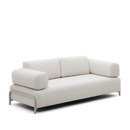 Pharao24.de Dreisitzer Couch Skandi Beige Lehnen abnehmbar Skandi Design