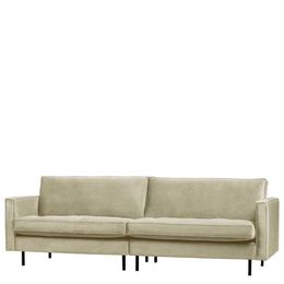 Pharao24.de Retro Dreisitzer Couch in Graugr&uuml;n Samt 47 cm Sitzh&ouml;he