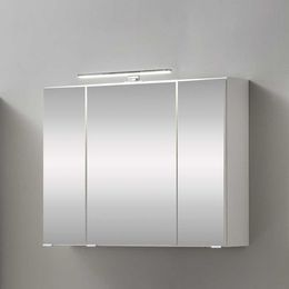 Pharao24.de Badezimmerspiegelschrank in Wei&szlig; 80 cm breit