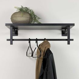 Pharao24.de H&auml;ngegarderobe aus Stahl Schwarz