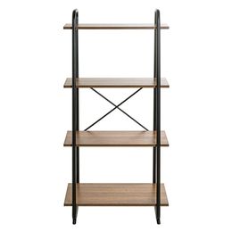 Pharao24.de Regal in modernem Design Holzoptik Eiche & Schwarz
