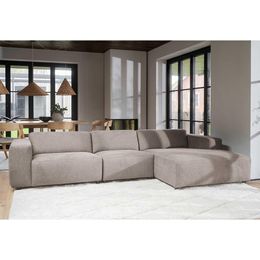 Pharao24.de L Sofa Beige Stoff in modernem Design 312 cm breit - 161 cm tief