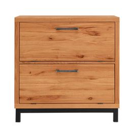 Pharao24.de Garderobenschuhschrank im Industry und Loft Stil Kernbuche Massivholz