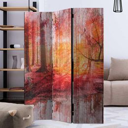 Pharao24.de Herbstmotiv Paravent in Bunt Leinwand F&uuml;llung